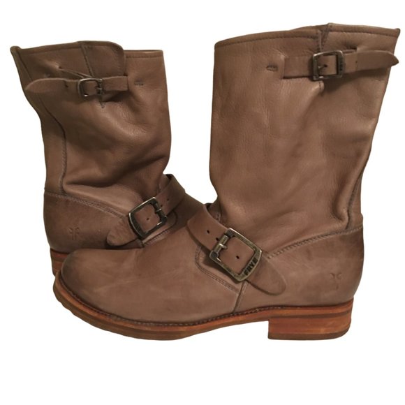 Frye | Shoes | Frye Boots Engineer 2r Goodyear Welt Greasy Leather Moto ...